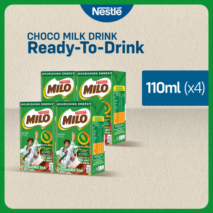 MILO Ready-to-Drink Flavoured Milk 110ml - Pack of 4 | Lazada PH