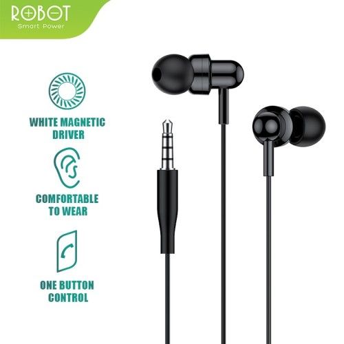 ROBOT Earphone RE20 OBLIQUE IN EAR WIRED EARPHONE | Lazada Indonesia