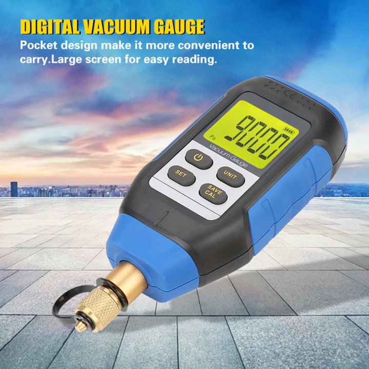 High Precision Digital Vacuum Gauge Large Screen Handheld Vacuum Meter ...