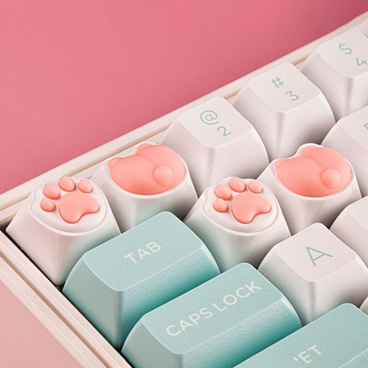 （Miss qi's keycap） 4Pc R4 Personality Keycap PBT Silicone Paw Artisan ...
