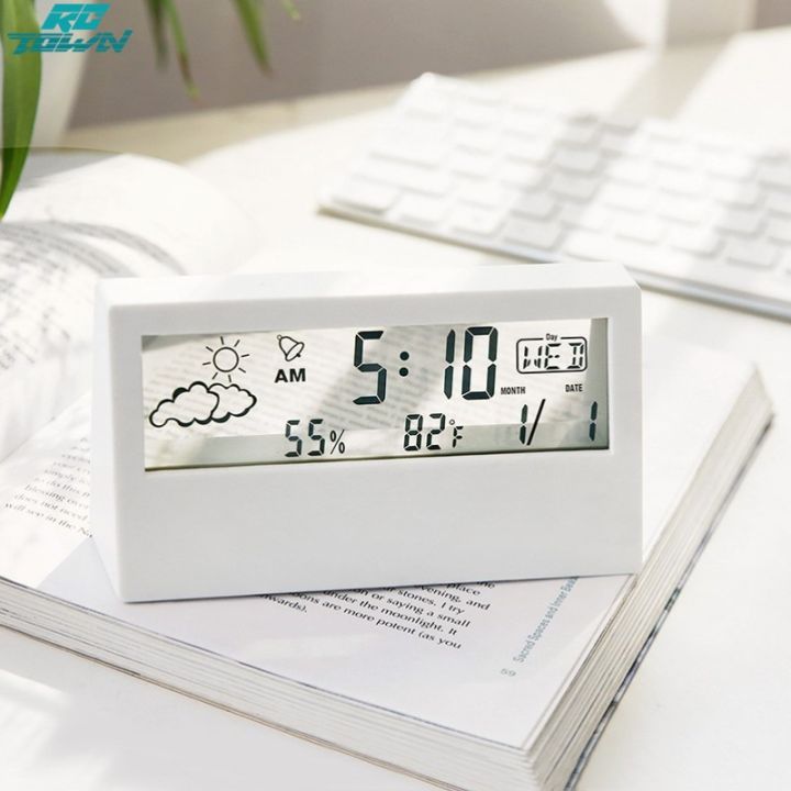 Electric Lcd Desk Alarm Clock With Calendar Digital Temperature ...