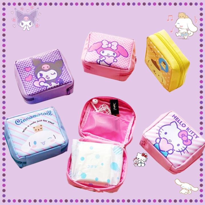 Sanrio Tampon Storage Bag Kawaii Girls Articles Cute Anime Kuromi My ...