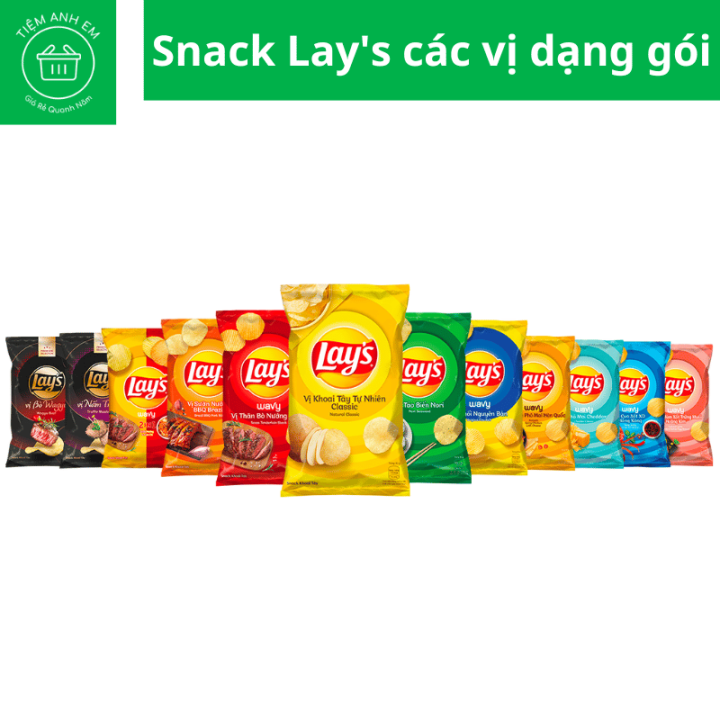 Bánh Snack Khoai Tây Miếng Lay's Wavy dạng gói các vị | Lazada.vn