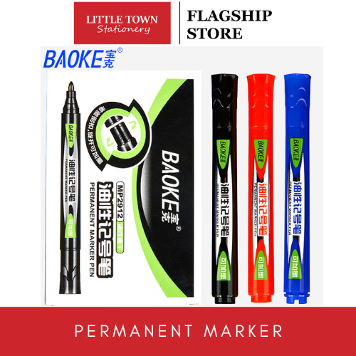Baoke Permanent Marker Black | Lazada PH