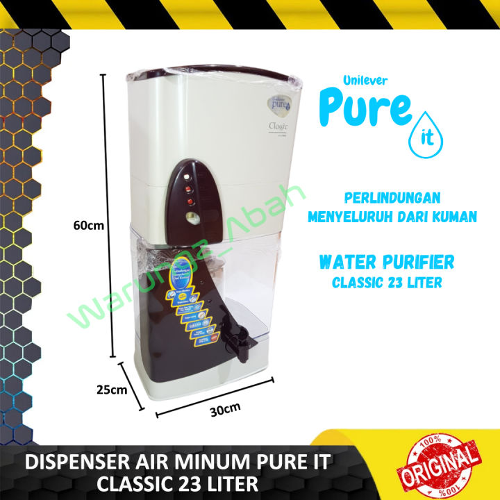 MESIN WATER PURIFIER DISPENSER AIR MINUM MINERAL UNILEVER PURE IT PUREIT CLASSIC CLASIC 23 LITER ...
