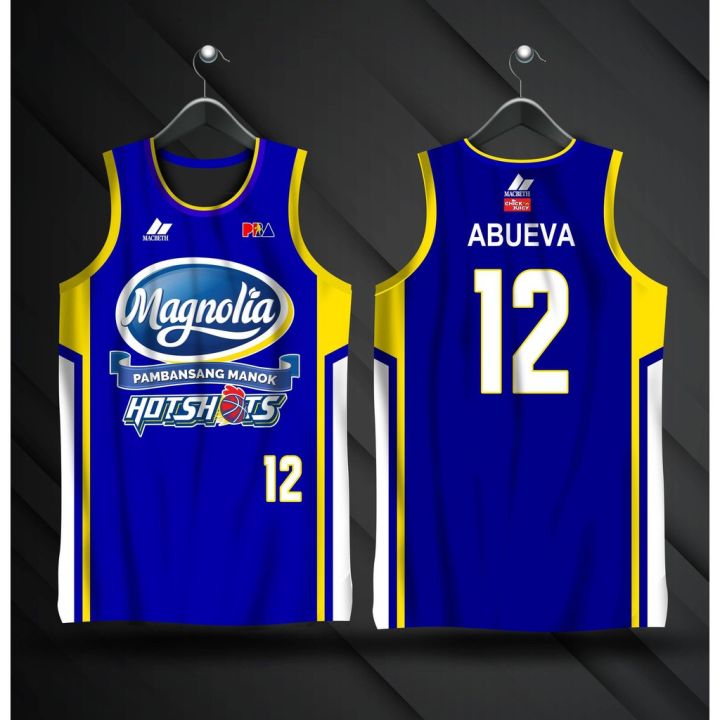 Magnolia Hotshots Pambasang Manok PBA JERSEY | CALVIN ABUEVA #12 | FULL SUBLIMATION | Lazada PH