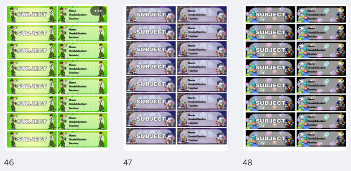 Subject Label Sticker | Lazada PH