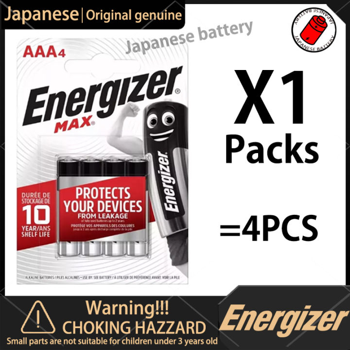Battery Energizer AAA Original Authentic Alkaline (4) Pcs Sold Per Pack ...