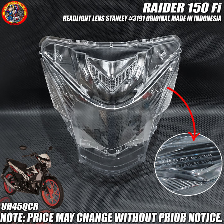 RAIDER 150 Fi HEADLIGHT LENS STANLEY #3191 ORIGINAL MADE IN INDONESIA ...