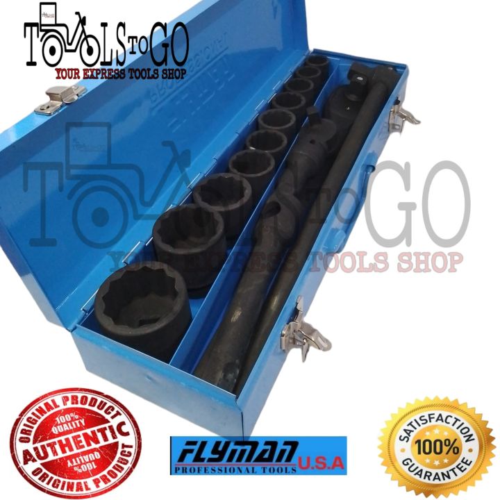 FLYMAN HEAVY DUTY 15Pcs. 3/4 Drive Socket Set 12 Points | Lazada PH