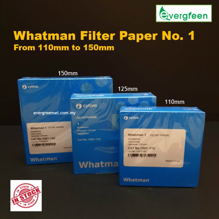 ( READY STOCK ) Whatman Filter paper No. 1 Grade 1 Circles from 110mm ...