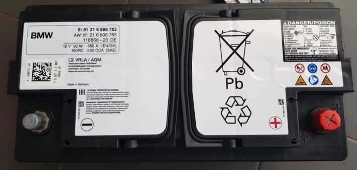 ORIGINAL BMW AGM Battery 105AH 61 217 604 808 | Lazada