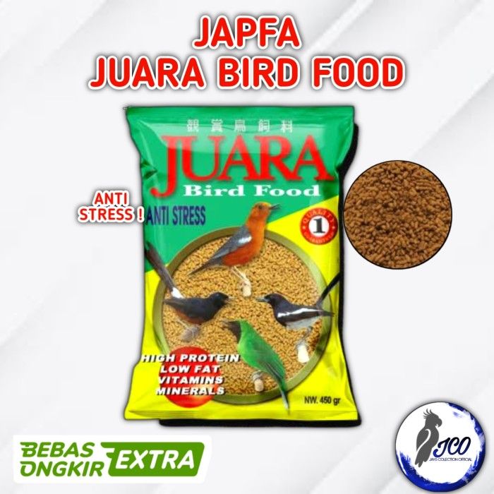 JUARA BIRD FOOD ANTI STRESS PAKAN BURUNG JUARA JAPFA HIGH PROTEIN PUR ...