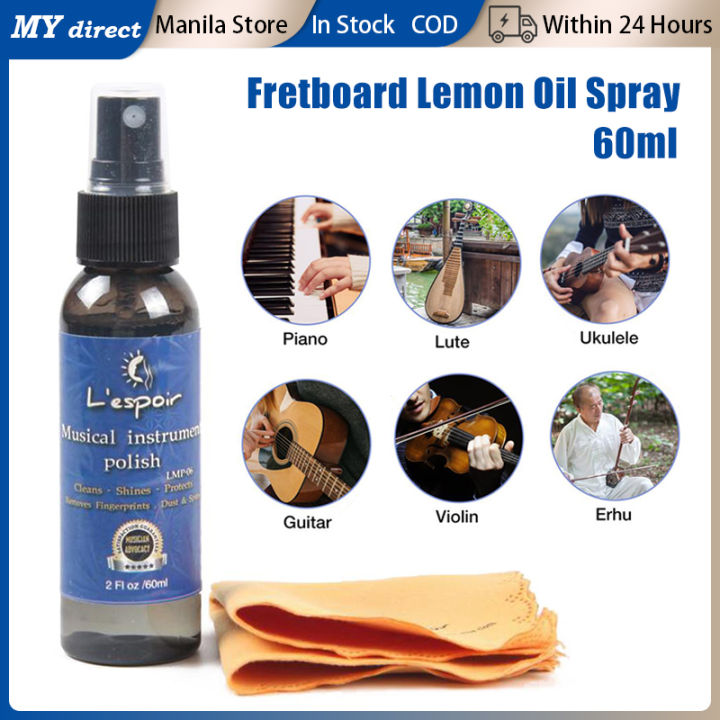 60ml Fretboard Lemon Oil Spray Universal Guitar Fingerboard Nursing Oil ...