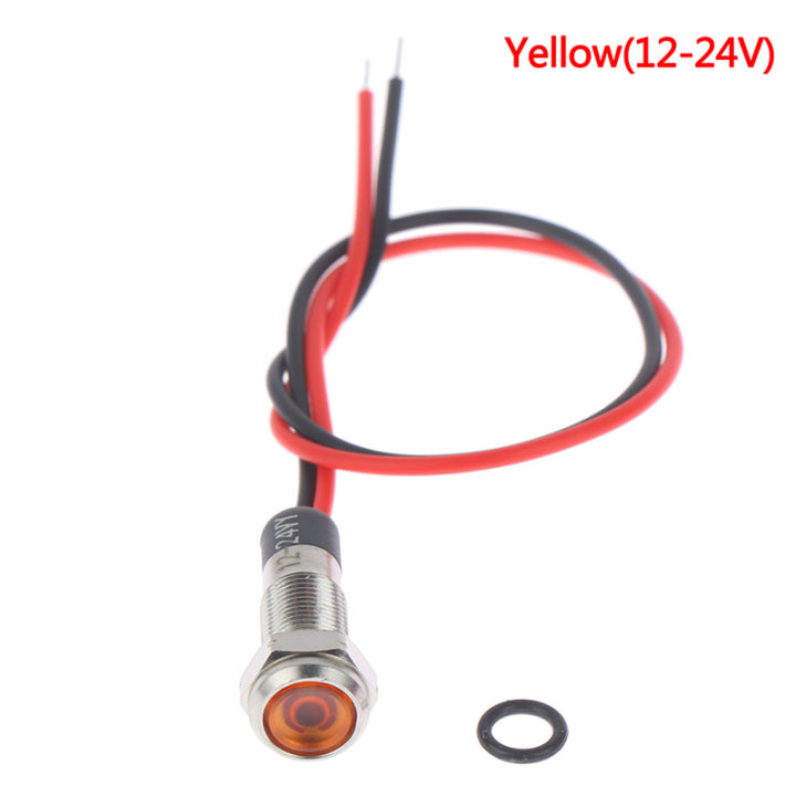 P67 waterproof 6mm led metal warning indicator light 3v 5v 6v 12v 24v ...