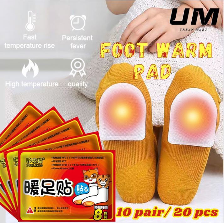 [Ready Stock] 10 Pairs=20pcs Winter Heat Feet Foot Warm Pad Body Warmer ...