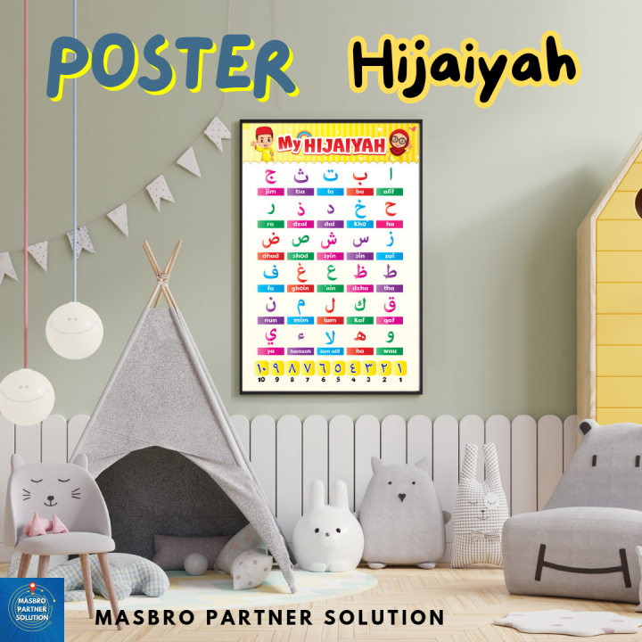 Poster Edukasi Anak TK PAUD Huruf Hijaiyah | Lazada Indonesia