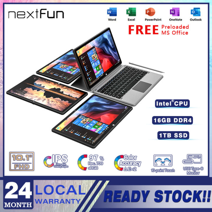 Nextfun 2-in-1 laptop office laptop full touch screen HD IPS screen ...