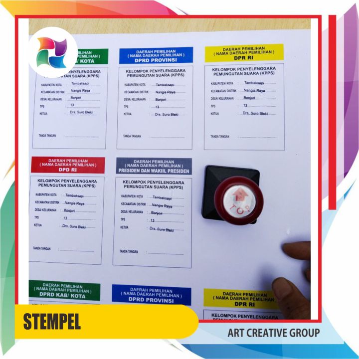 stempel tps, stempel pemilu, Stempel surat suara, Stempel KPPS, stempel ...