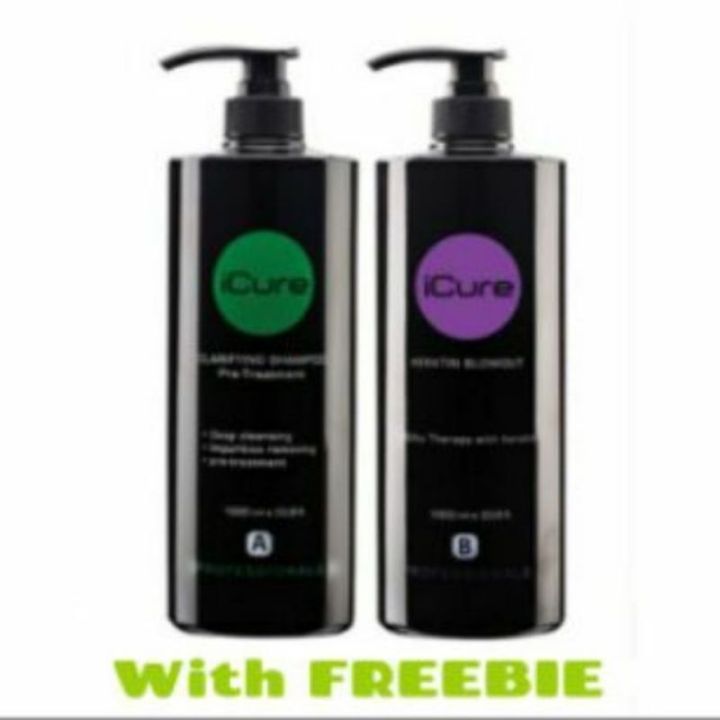 Sale iCure Keratin Blowout and Clarifying shampoo set 1000ml | Lazada PH