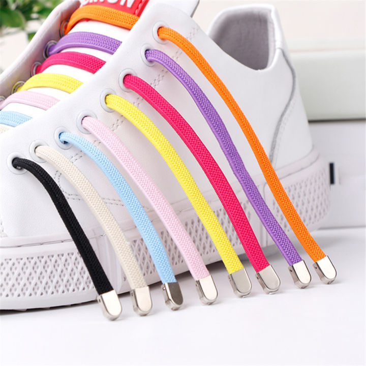 1 Pair No Tie Shoe Laces for Kids Adult Magnetic Metal Lock Quick ...