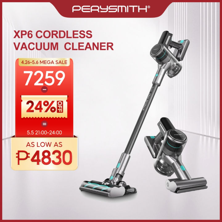 PerySmith XP6 High Performance Cordless Vacuum Cleaner with Inverter ...