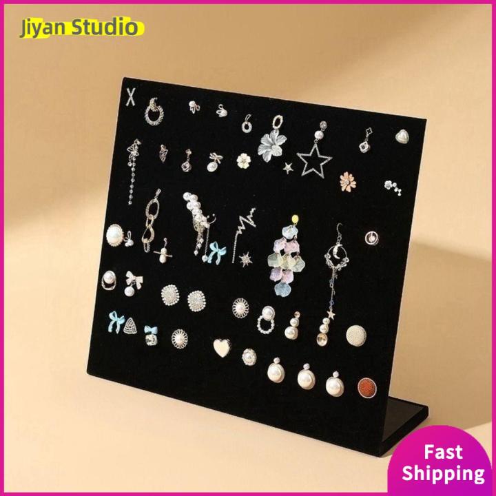 JIYAN2866 Large Earring Display Shelf Flannel Hanging Ear Stud Display ...
