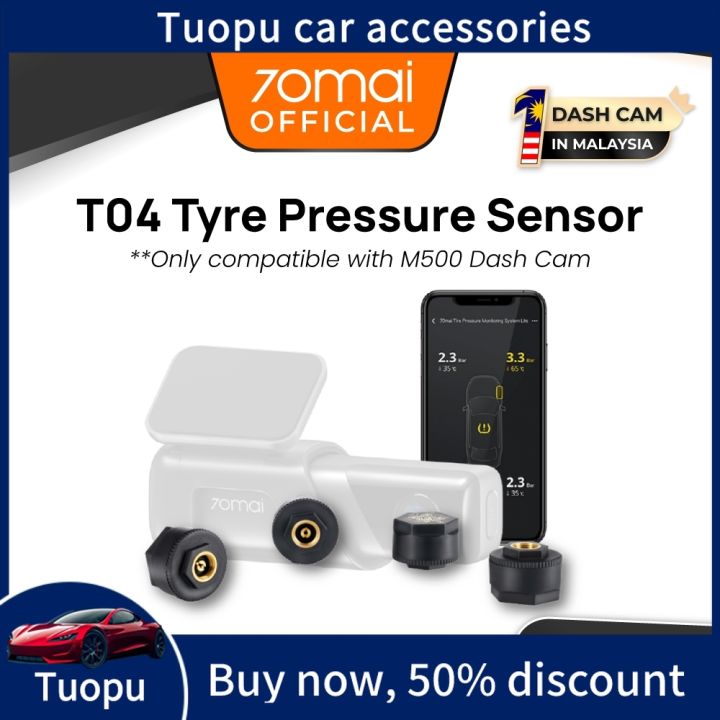 70mai M500 TPMS External Tyre Pressure Sensor T04 with App Control | Lazada