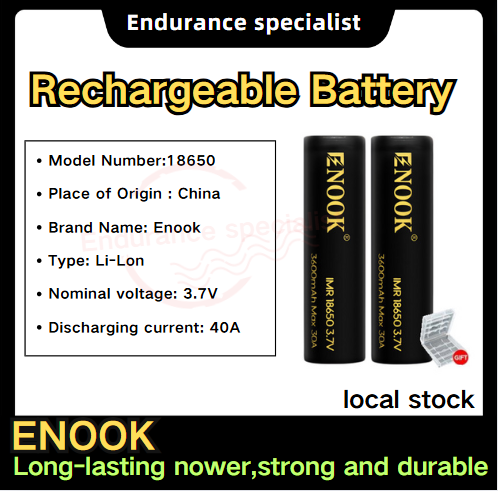 Enook 18650 Battery 3600mAh 35A 3.7V Rechargeable ennok battery legit ...