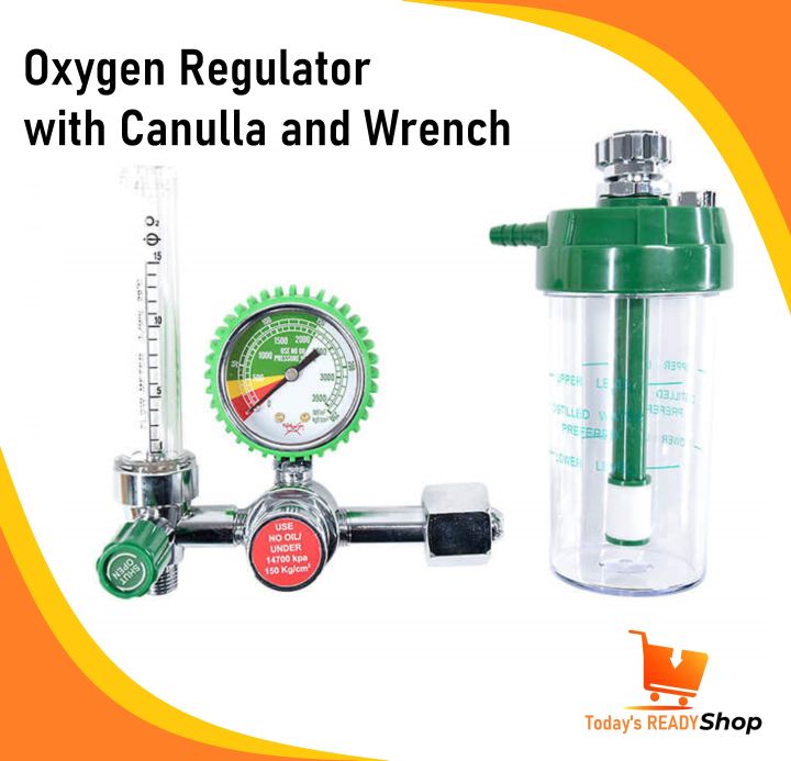 Oxygen Regulator with Cannula and Wrench for Oxygen Tank | Lazada PH