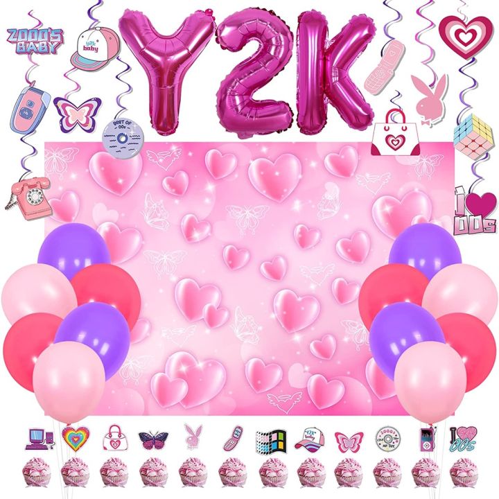 WGBJOYMEMO Y2K Party Decorations for Girls, Y2k Birthday Party ...