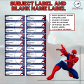 LUCSMART fast shipping - SPIDERMAN THEMED STICKER LABEL AND NAME LABEL ...
