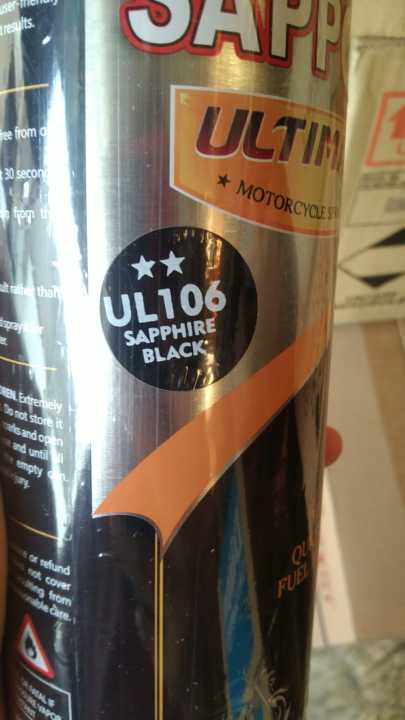 cat spray pilok pilox cat semprot sapporo ultimate saporo UL106 sapphire black hitam sapphire ul ...