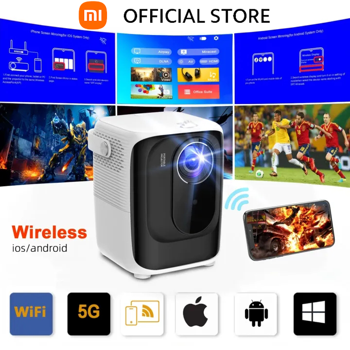 Xiaomi Projector Y8 Portable Smart Mini 4K UHD 6000 Lumens Projectors ...
