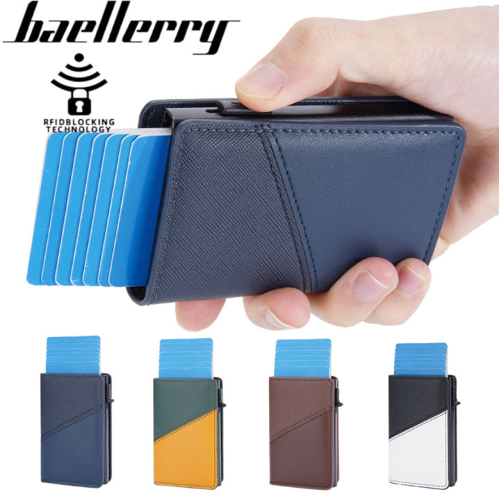 Baellerry 2022 New 'S RFID Blocking Side-Push Card Holder Men 'S Credit ...