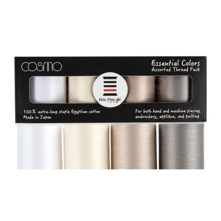 COSMO tsu mu gi set 4 ด้าย Quilt Essential Colors orted Thread Pack ...