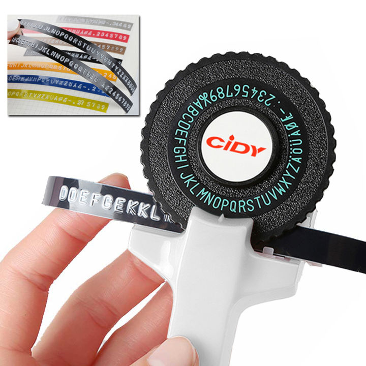 (with 5 tape) White Color 3D PVC C101 Embossing Label Maker with 9mm 3D ...