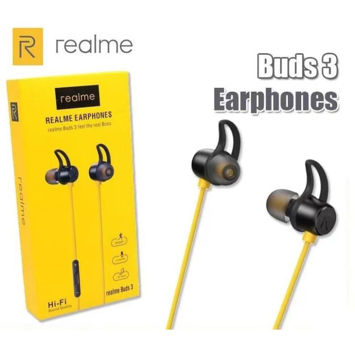 Realme Buds 3 Earphone Hi-res Audio Headset Headphone With Mic And ...