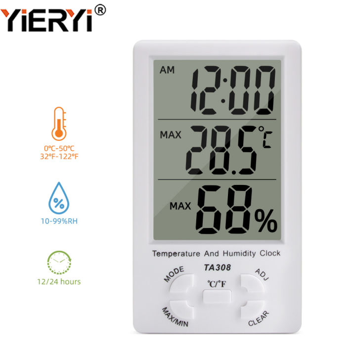 Digital Temperature Humidity Meter Home Indoor Outdoor Electronic ...