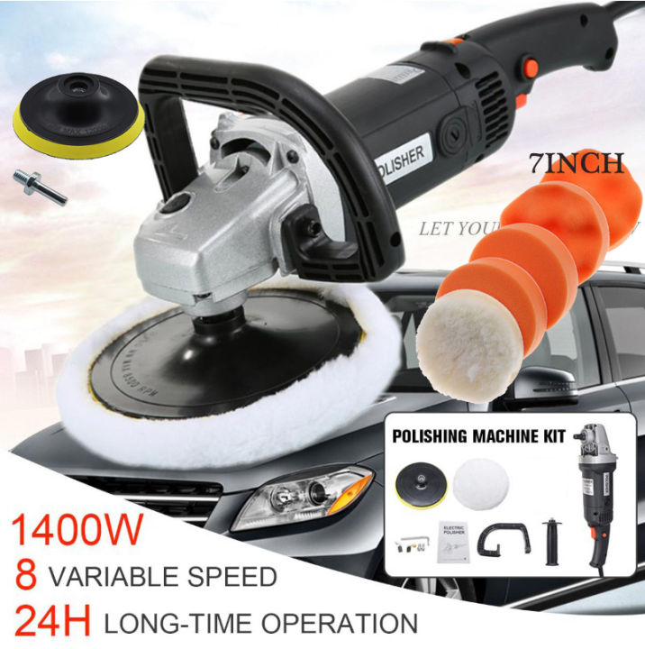 Powone heavy duty 1400W 7 inch Electric Car Polisher / Buffing Machine ...
