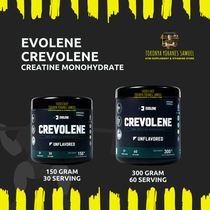 Crevolene Monohydrate Evolene - Creatine Monohydrate 150 Gram 300 Gram ...
