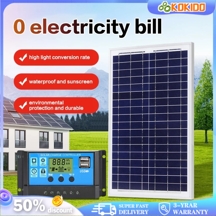 300 Watts Solar Panel 18Volt Pv Solar Module Cell Panel Generator Set ...