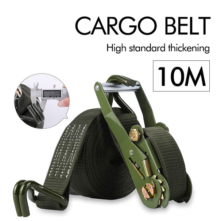 10 Tons/5 Tons10m Ratchet Tie Down Straps Cargo Lashing Belt Canvas ...