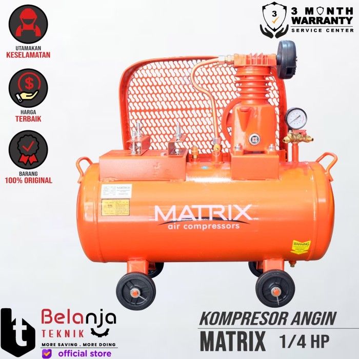 Matrix Mesin Kompresor Angin 0.25 Hp Air Compressor 30 Liter 1/4 Hp ...