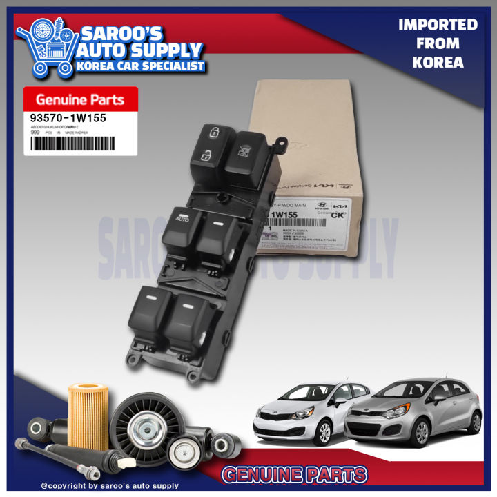[Genuine] Power Window Switch For Kia Rio (12-18), Original Hyundai ...