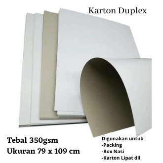 Kertas Karton Duplex 79x109cm 350 gsm - Karton Karton Board Duplex ...