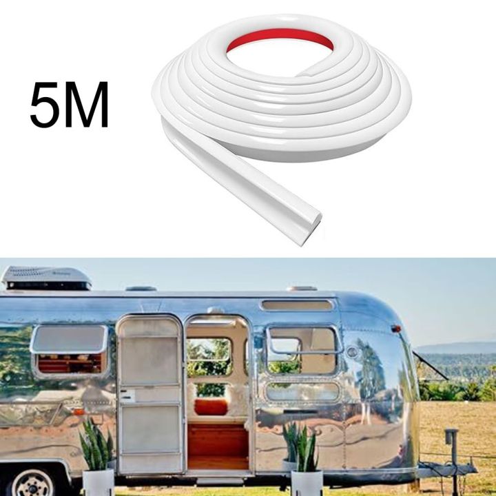 【Auto Fashionstyle】 J Shape RV PVC Rain Gutter 5M Drip Rail 12 Inch for ...