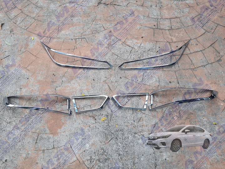 Honda City GN 2021 - 2025 Headlight and Taillight Cover Chrome | Lazada PH