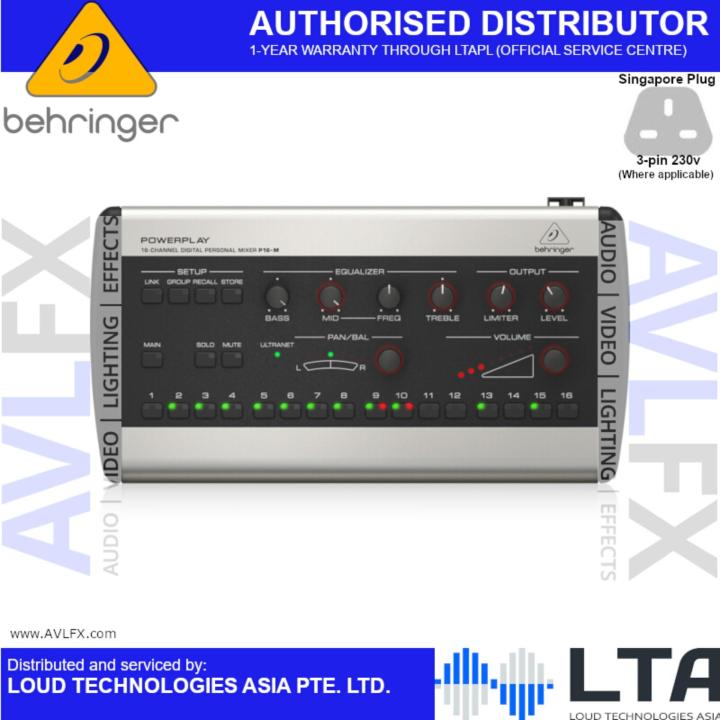 Behringer P16-M Powerplay 16 Series 16-Channel Digital Personal Mixer ...