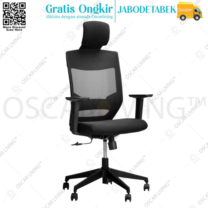 Ergotec GL 926 X-B Kursi Kantor Direktur / Office Chair Fabric Black ...